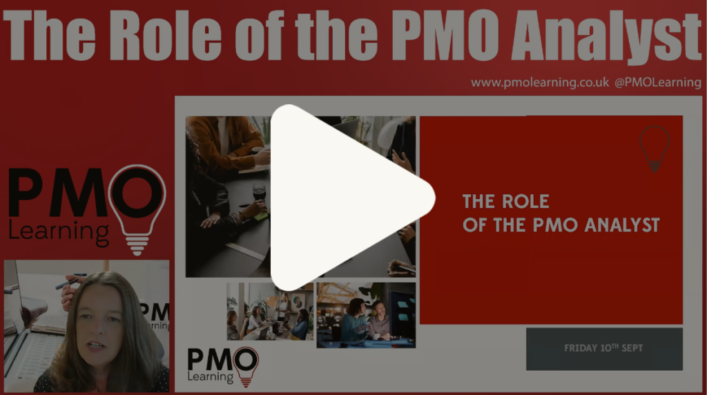Introduction to the Role of the PMO Analyst - Webinar - PMO Learning